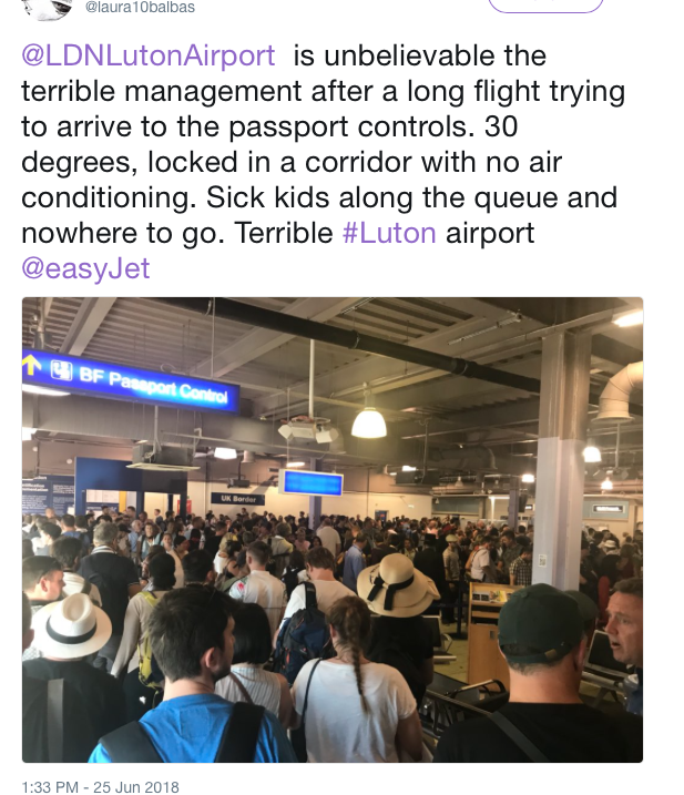 Luton blames Border Force for 'terrible' arrivals experience - TravelMole