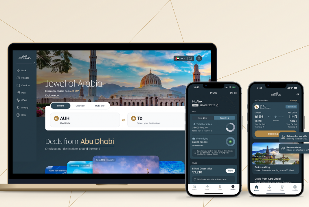 Etihad Airways unveils new web, app upgrades
